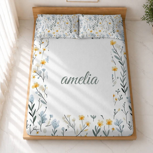 Buy Minimal Gentle Colorful Garden Wildflowers Customized Full Print ...