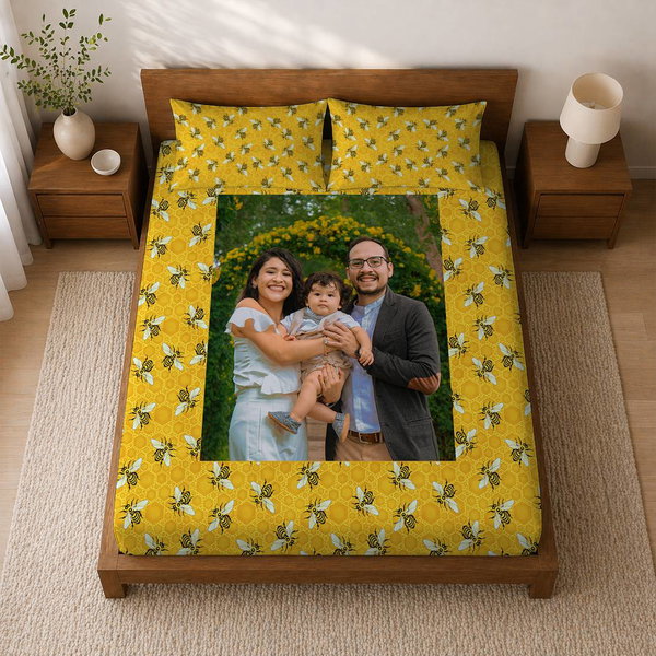 Buy Honeybees Honeycomb Beehive Bee Nature Pattern Customized Full ...
